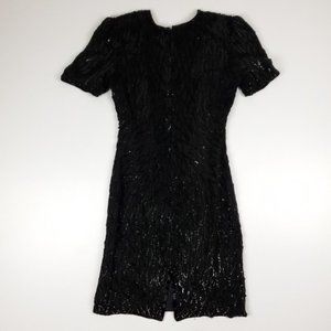 Vintage | Dresses | Vintage Laurence Kozar Black Sequined Dress | Poshmark